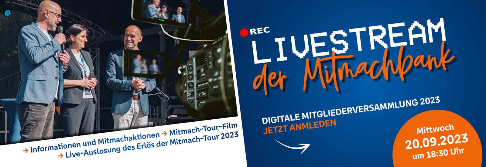 Digitale Mitgliederversammlung 2023 – mitmachbank der VR-Bank Mitte